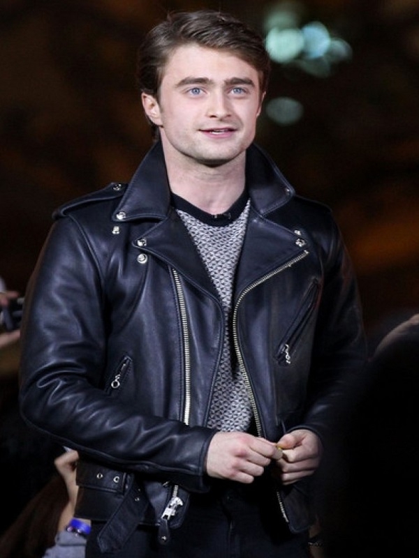 Actor Daniel Jacob Radcliffe Morotbiker Leather Jacket
