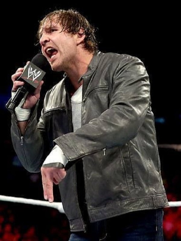 Dean Ambrose Grey Leather Jacket