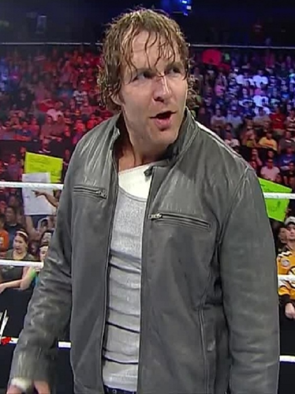 Dean Ambrose Grey Leather Jacket