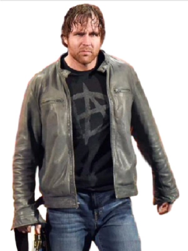 Dean Ambrose Grey Leather Jacket
