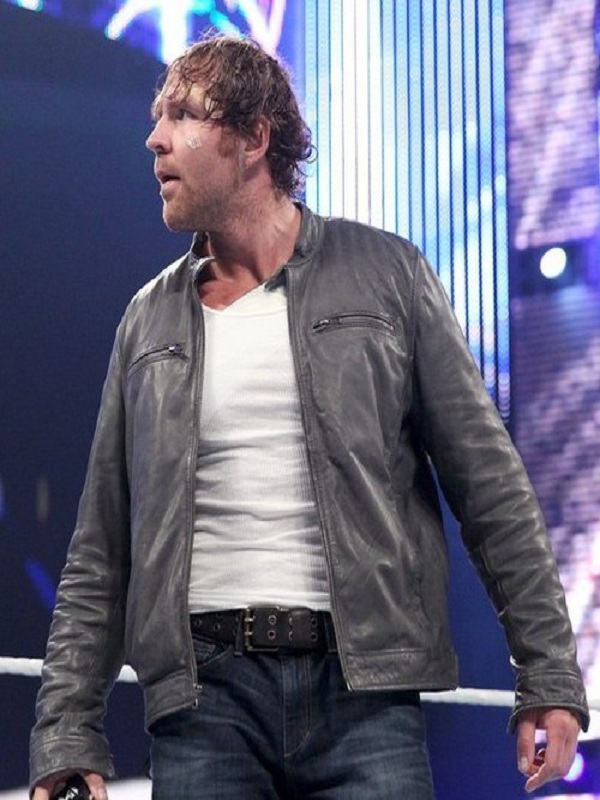 Dean Ambrose Grey Leather Jacket