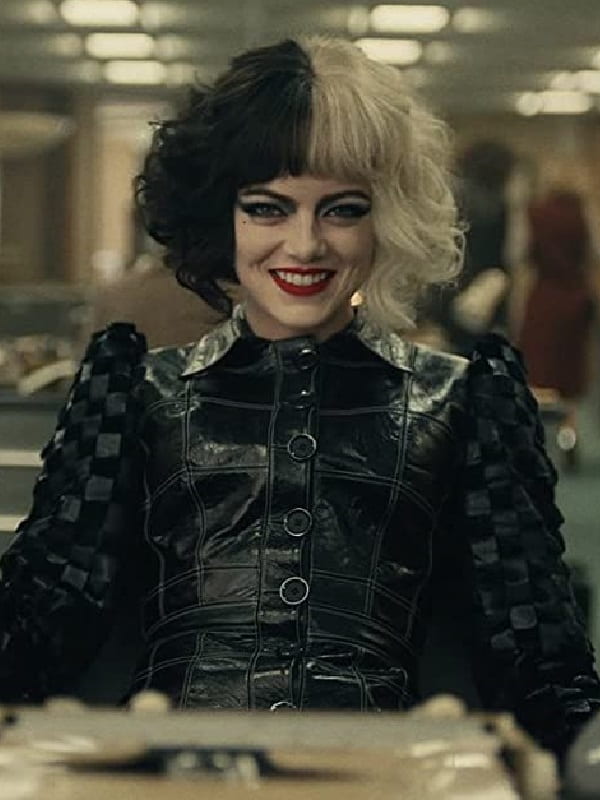 2021 Film Cruella Emma Stone Estella Black Jacket