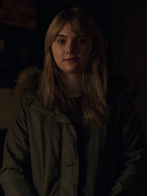 Emilia Jones Locke & Key Kinsey Locke Fur Collar Jacket