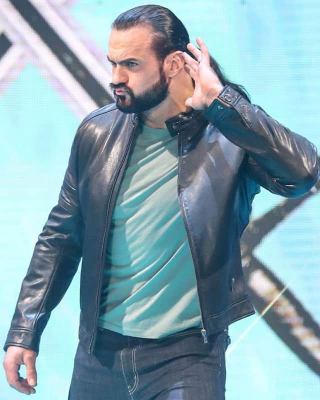 Wrestler Drew McIntyre Black Leather Jacket