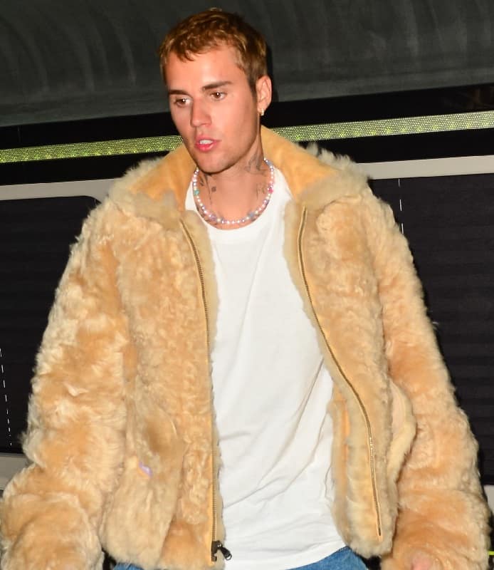 Singer Justin Bieber Fluffy Fur Jacket Singer Justin Bieber Fluffy Fur Jacket
