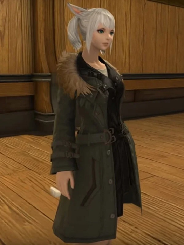 Video Game Final Fantasy XIV Rebel Fur Hooded Coat